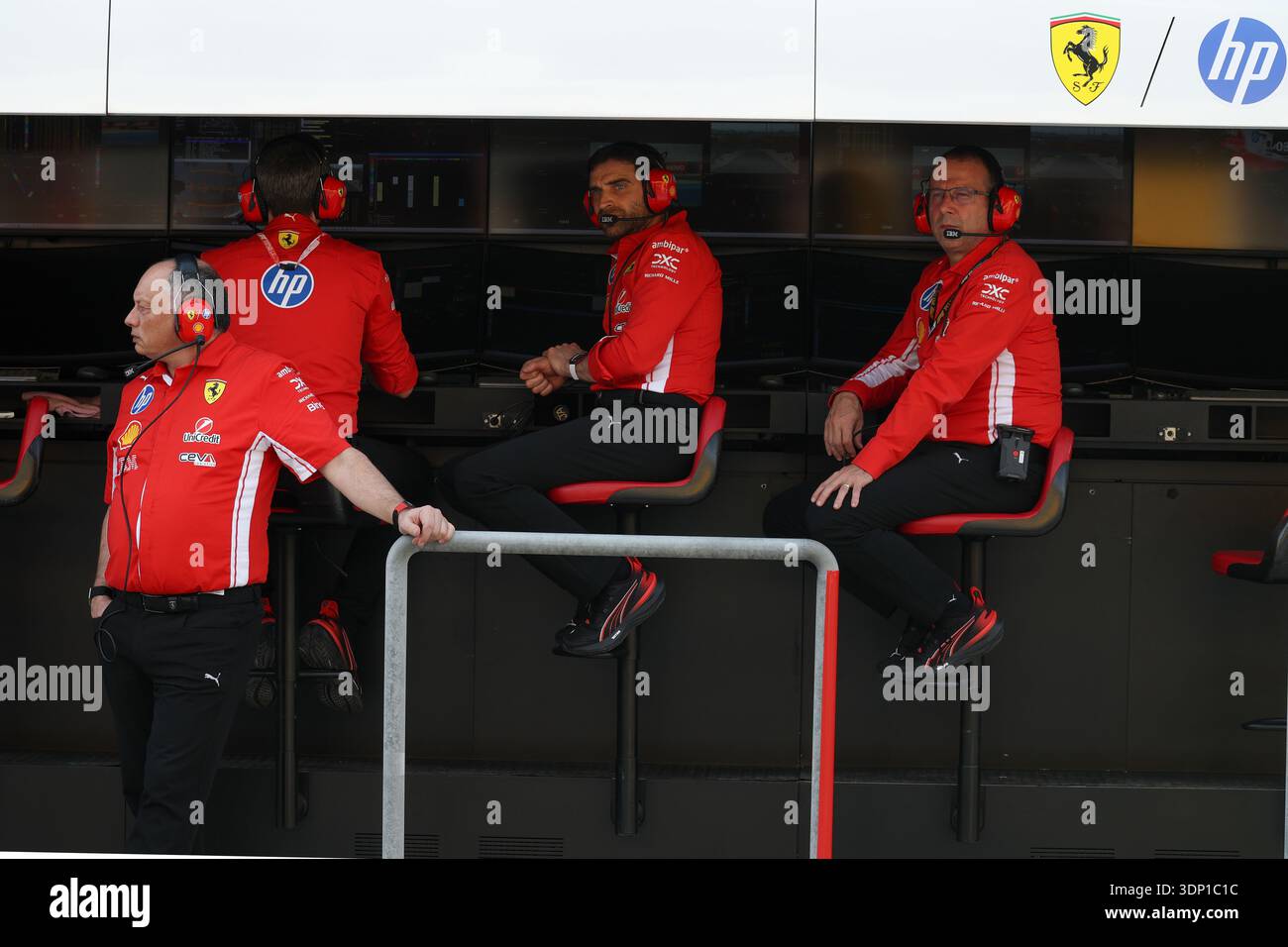 Ferrari wall during the pre-season testes at Bahrain International ...