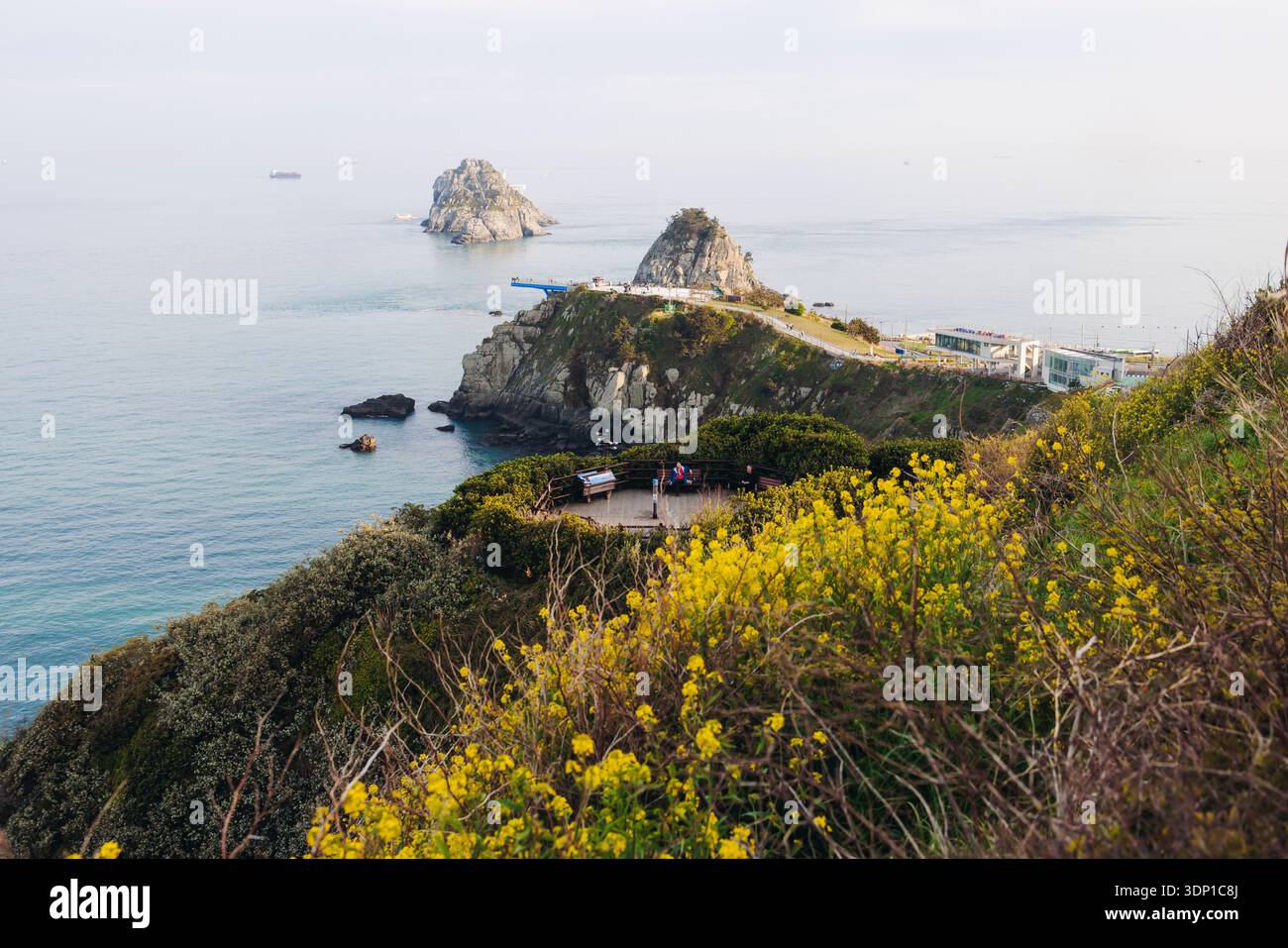 Oryukdo Islands landscape, Busan, South Korea, with Skywalk observation ...