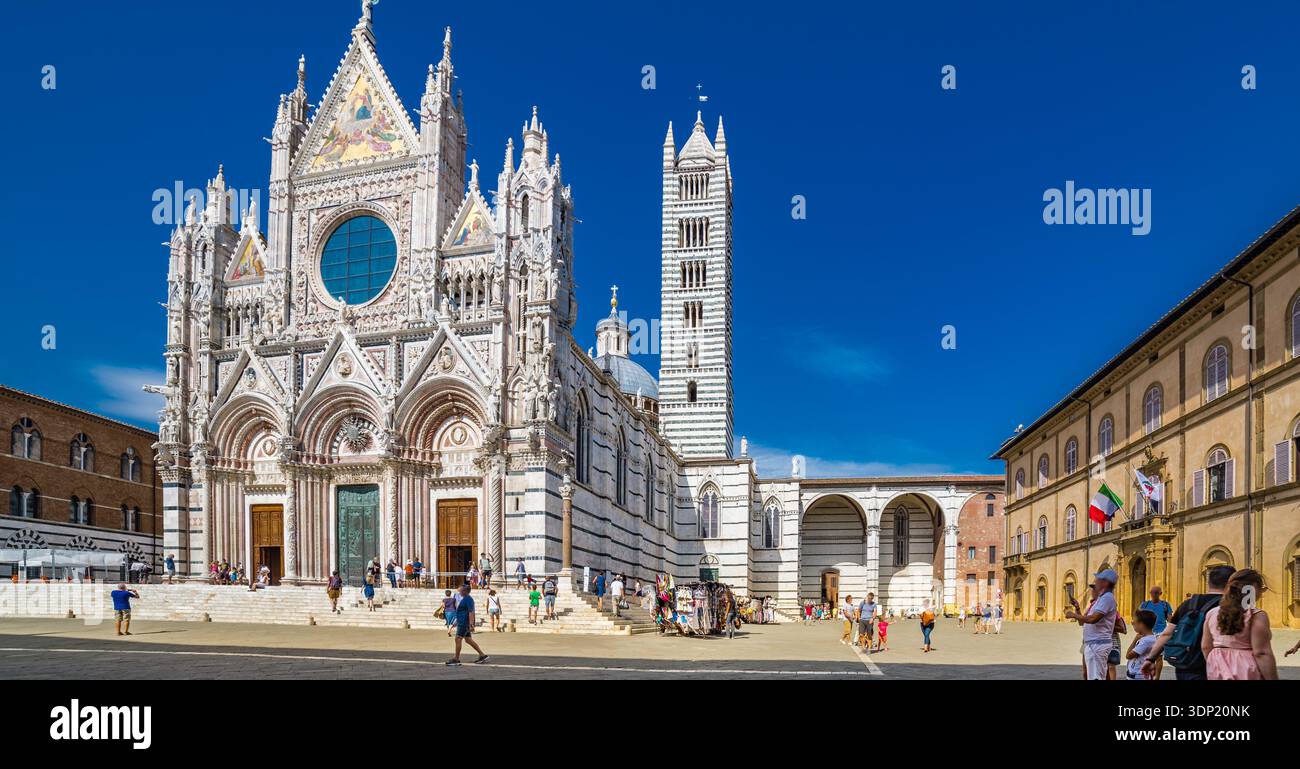The Cathedral of Siena, one of the most famous Romanesque and Gothic ...