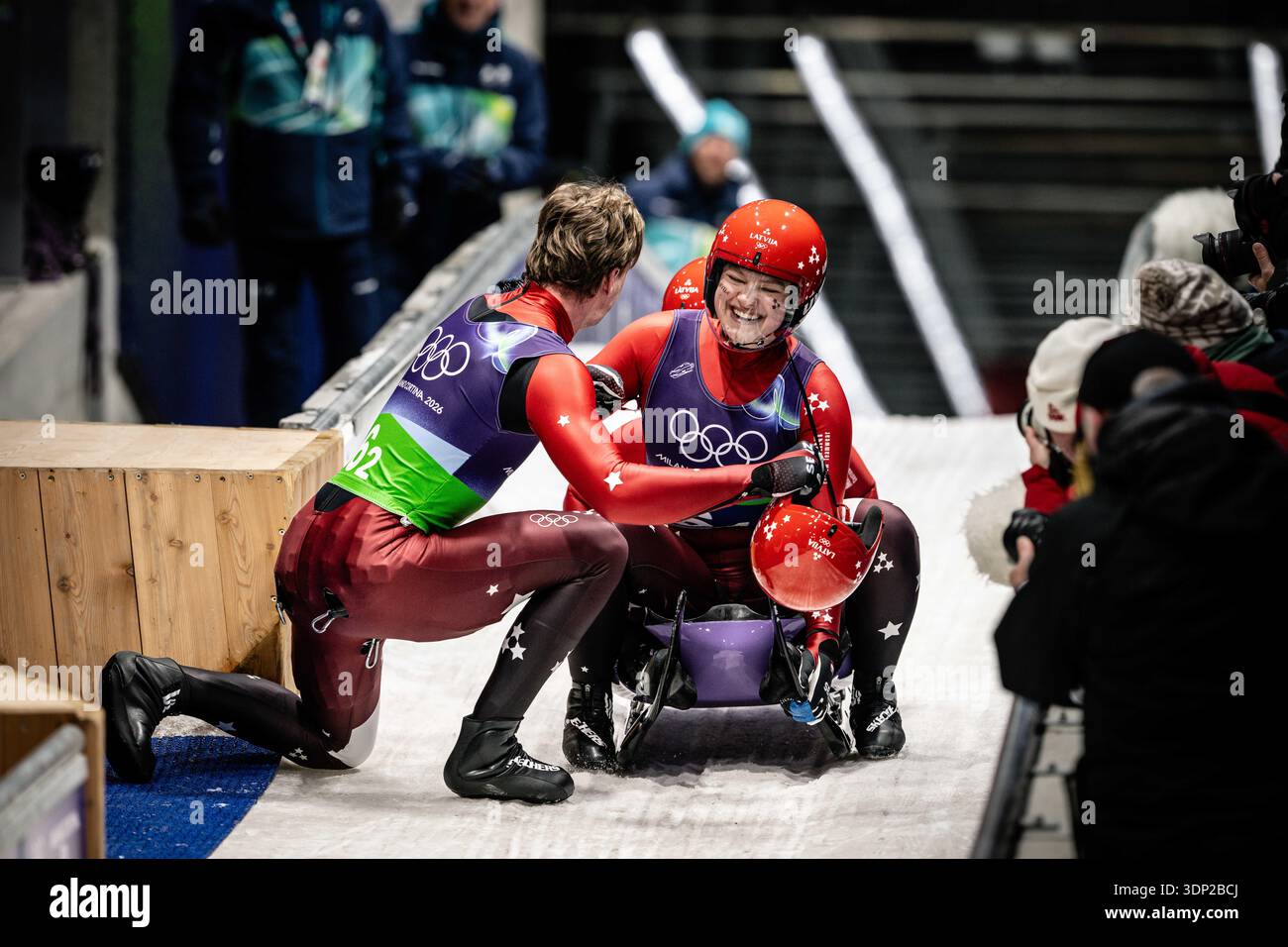 Jubel Lettland, Luge Team Relay, Milano Cortina 2026 Olympic Games; 12 ...
