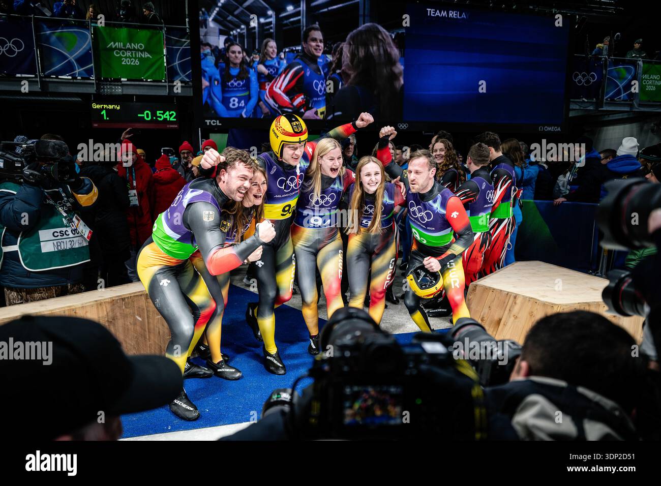 Deutscher Jubel, Luge Team Relay, Milano Cortina 2026 Olympic Games; 12 ...