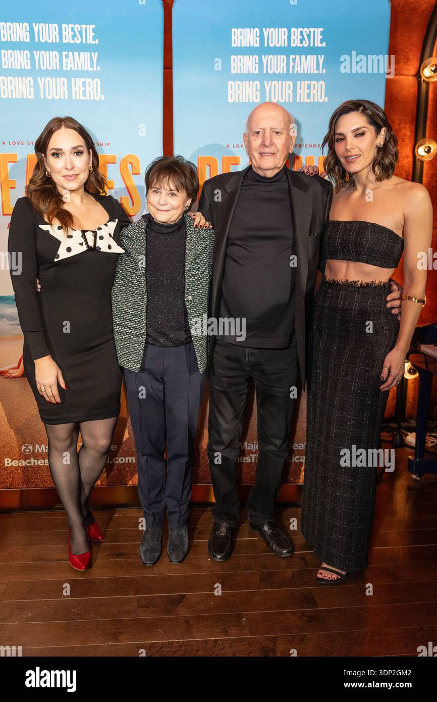 Jessica Vosk, Iris Rainer Dart, Mike Stoller and Kelli Barrett attend ...