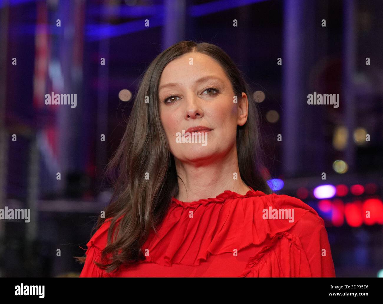 12 February 2026, Berlin: Alexandra Maria Lara stands on the red carpet ...