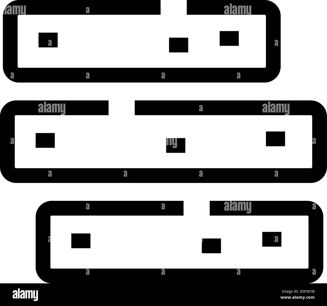 Minimalist white outline server database hi-res stock photography and ...