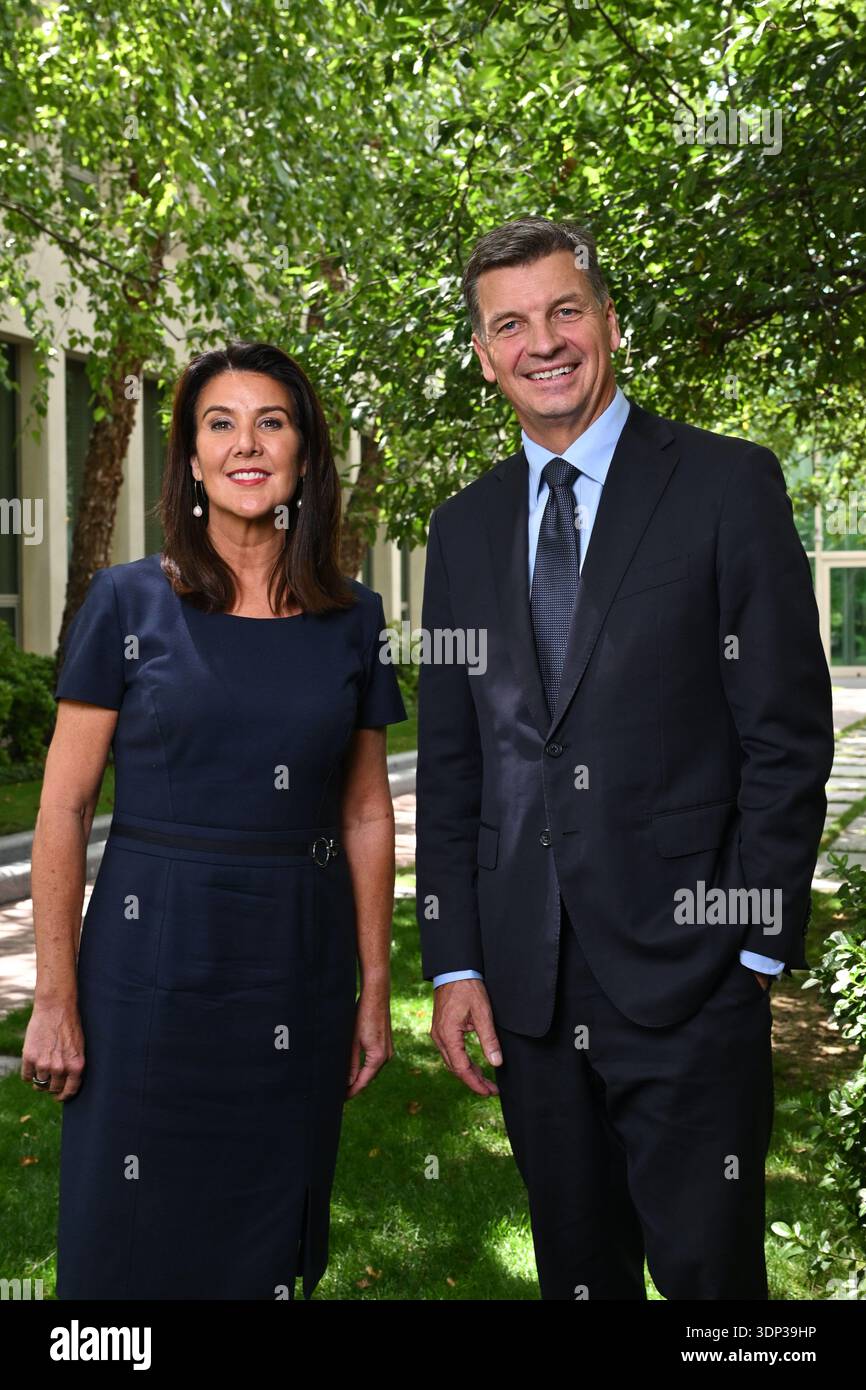 Australian Opposition Leader Angus Taylor and Deputy Opposition Leader ...