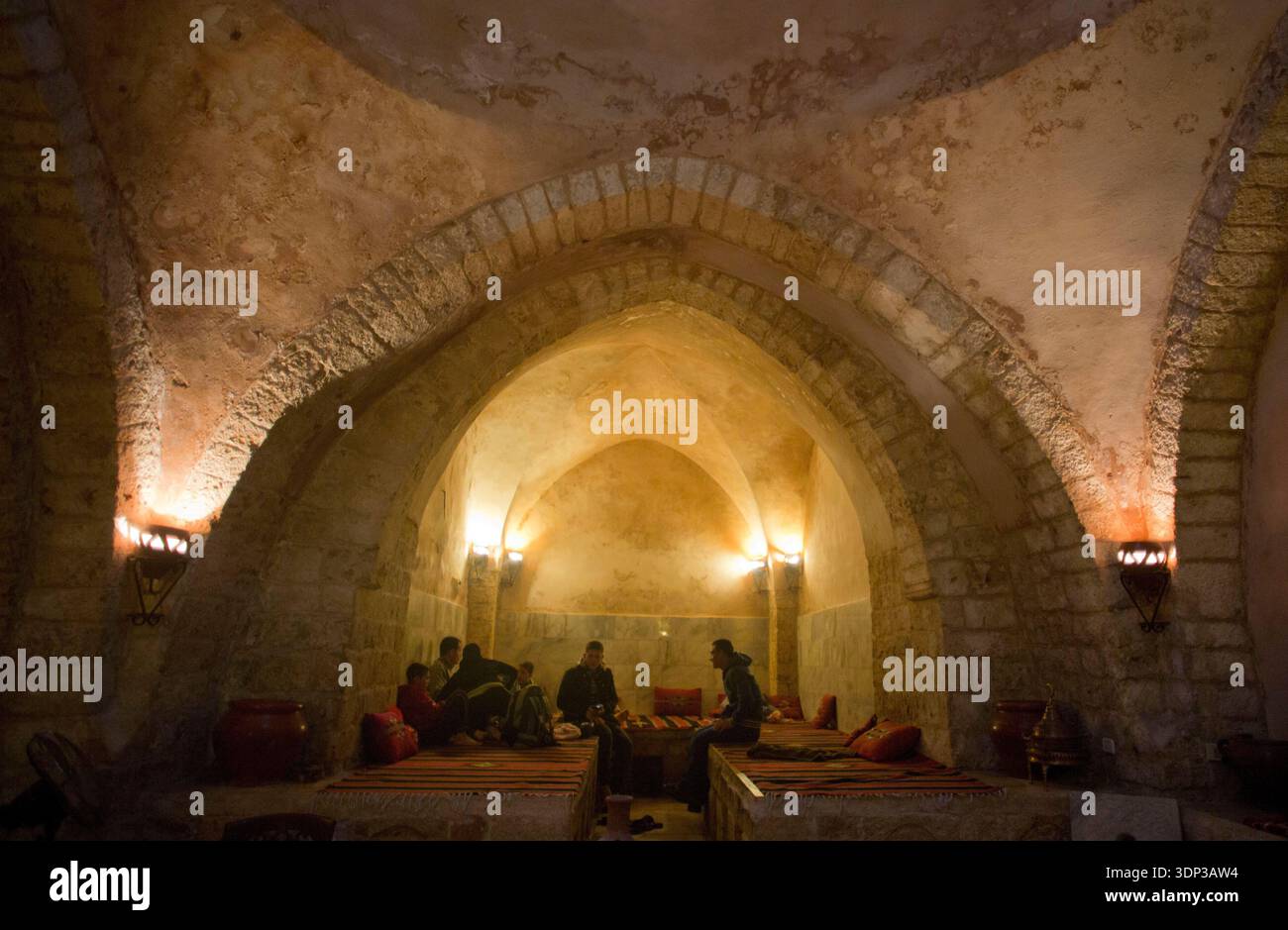 FILE - Palestinians rest at the reception of Hamam al-Sumara a historic ...