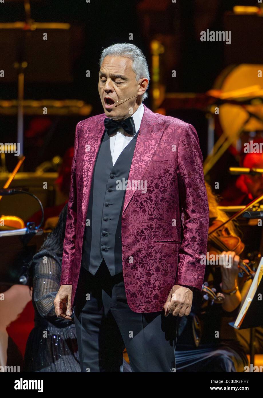 HOLLYWOOD, FL - FEB 12: Andrea Bocelli performs at the “Hard Rock Live ...