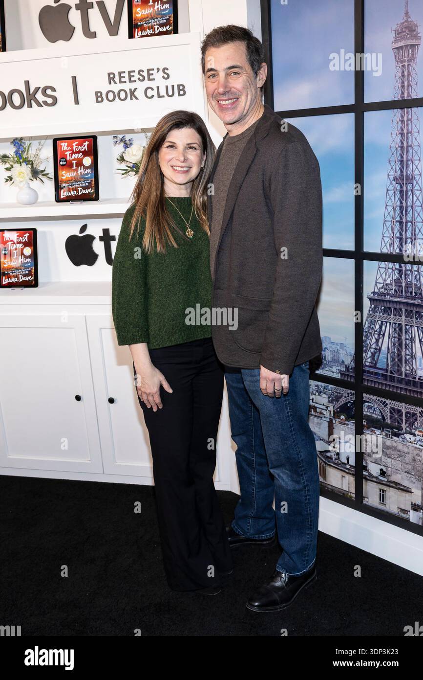 Laura Dave and Josh Singer attend the arrivals of Apple TV’s “THE LAST ...