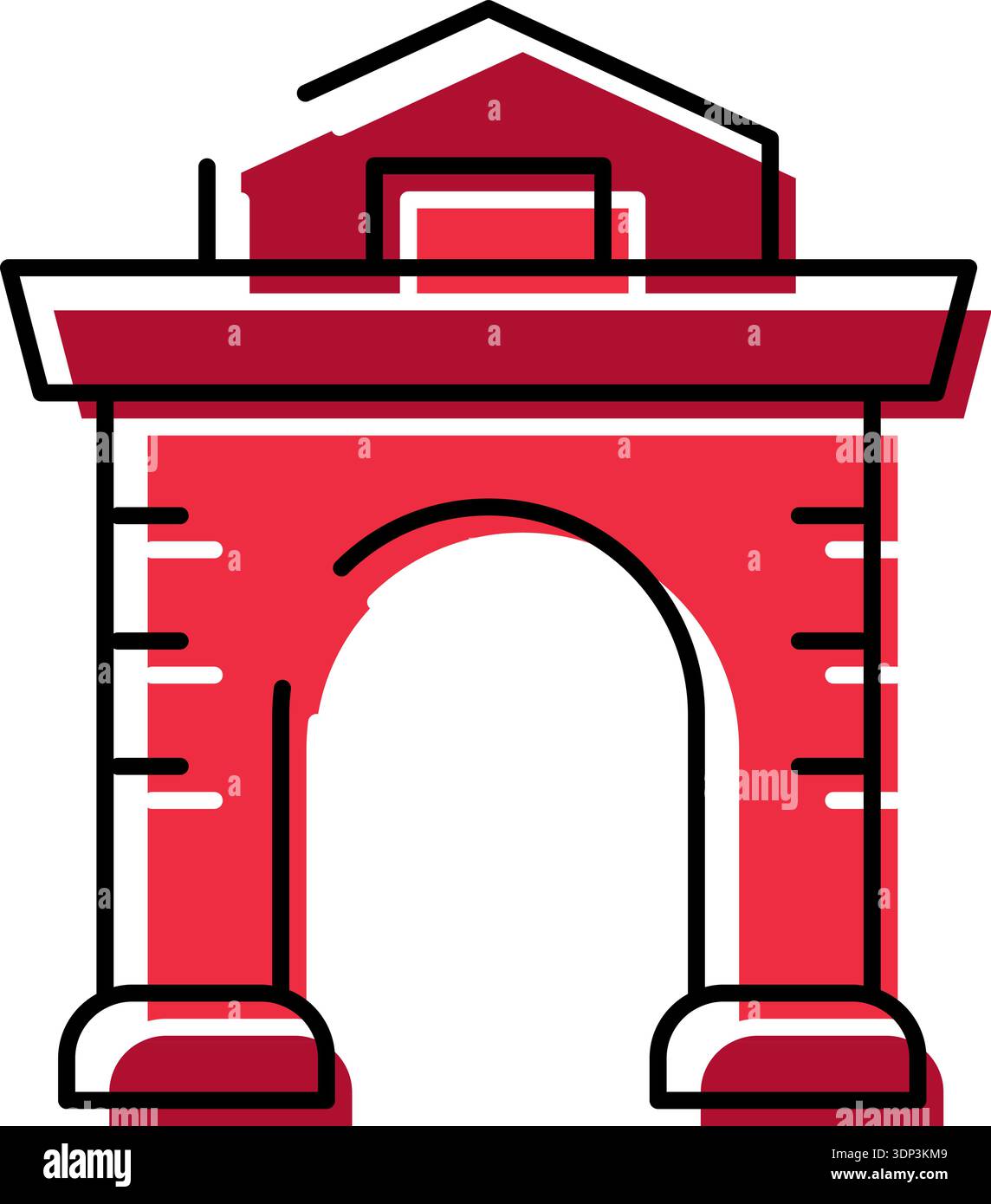 The triumphal red gate Stock Vector Images - Alamy