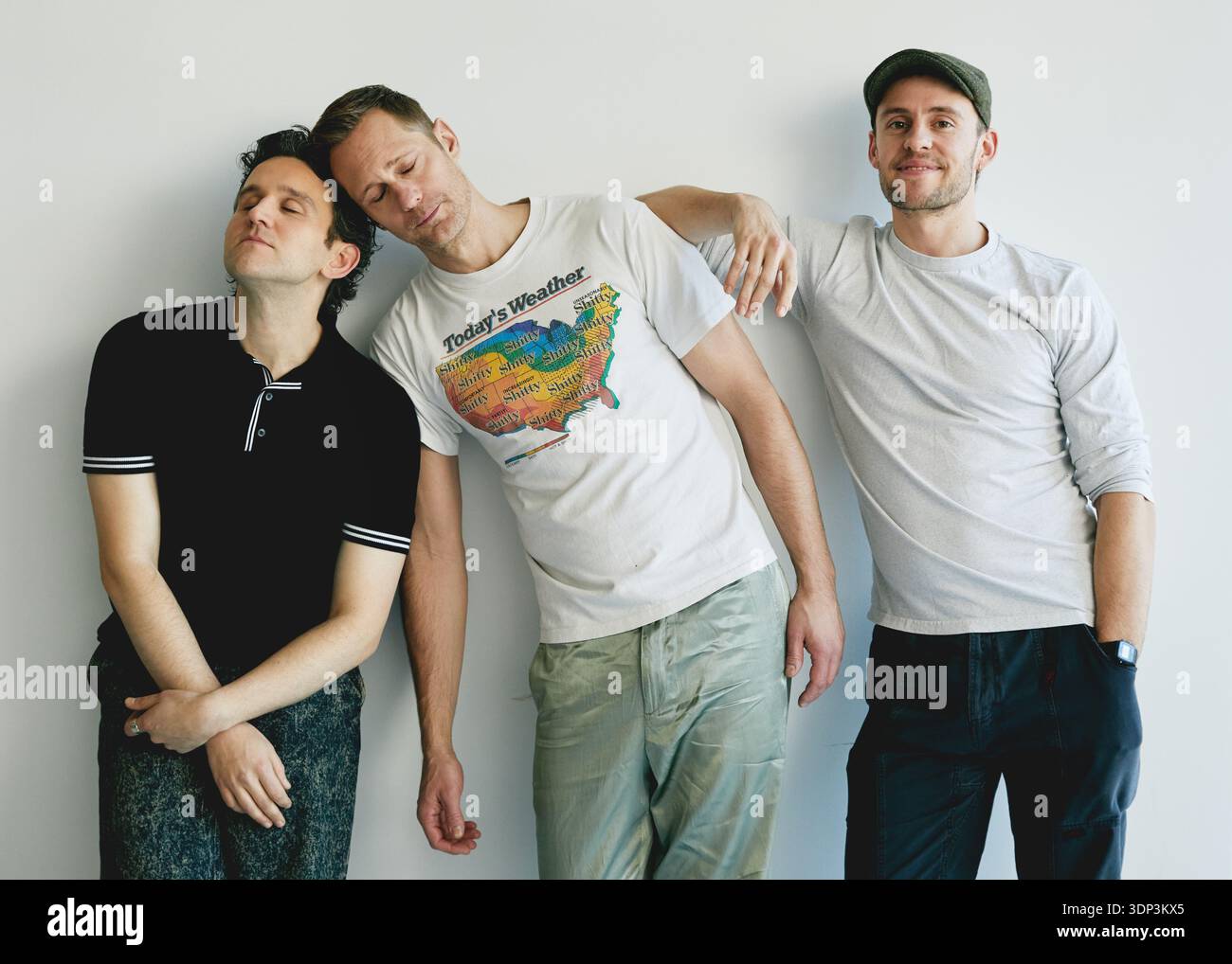 Harry Melling, from left, Alexander Skarsgård, and Harry Lighton pose ...