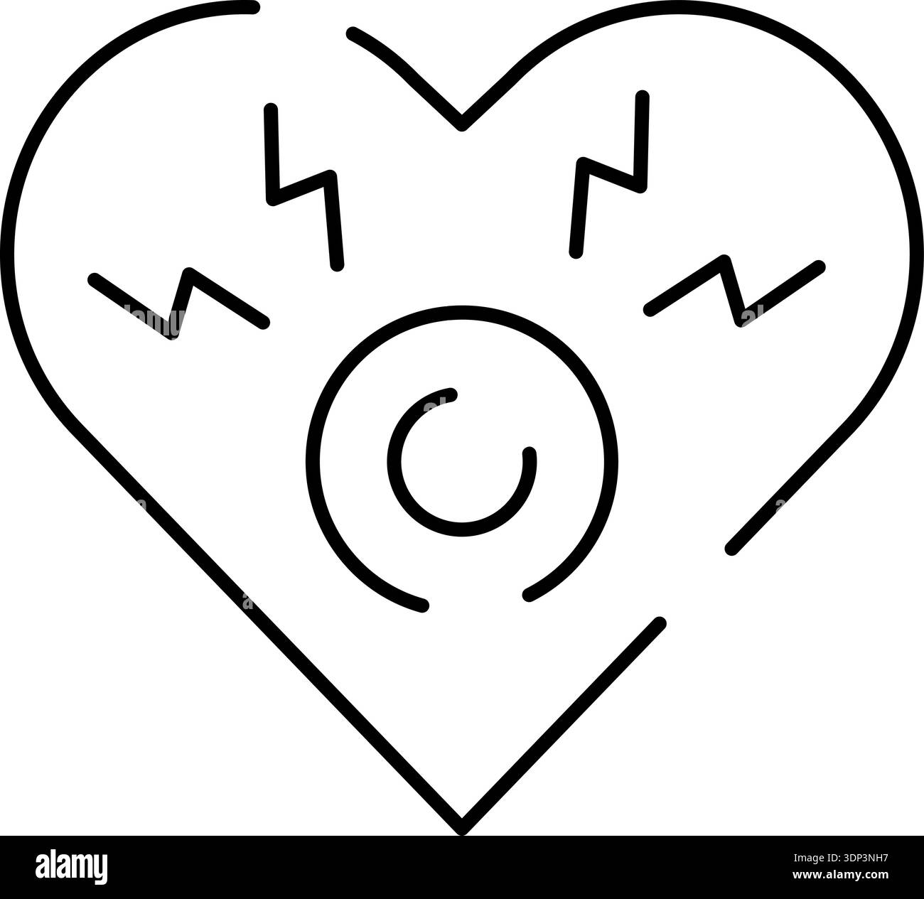 Heart pain causing chest ache and illness concept Stock Vector Image ...