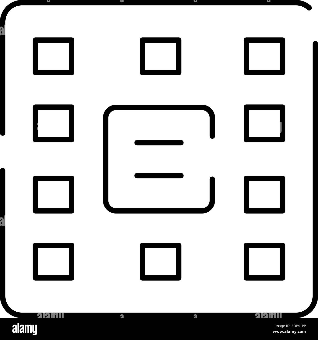 Central processing unit block diagram line icon Stock Vector Image ...