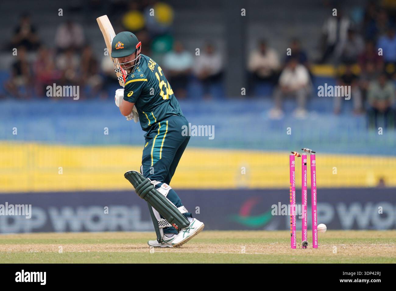 Australia's captain Travis Head bowled out by Zimbabwe's Bradley Evans ...