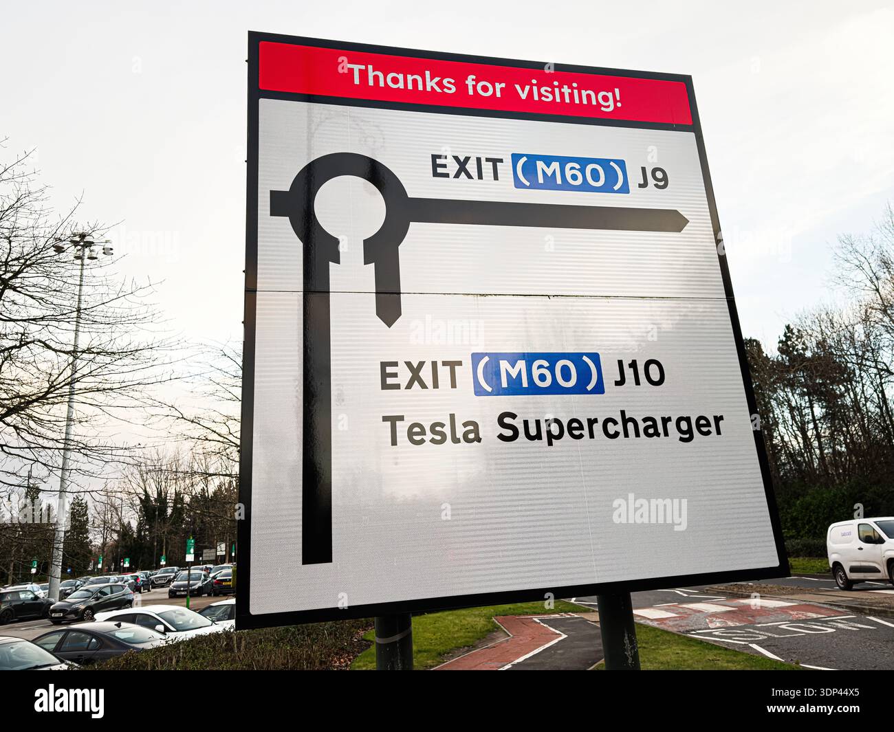 Manchester, UK - January 23, 2026: Directional highway sign in ...