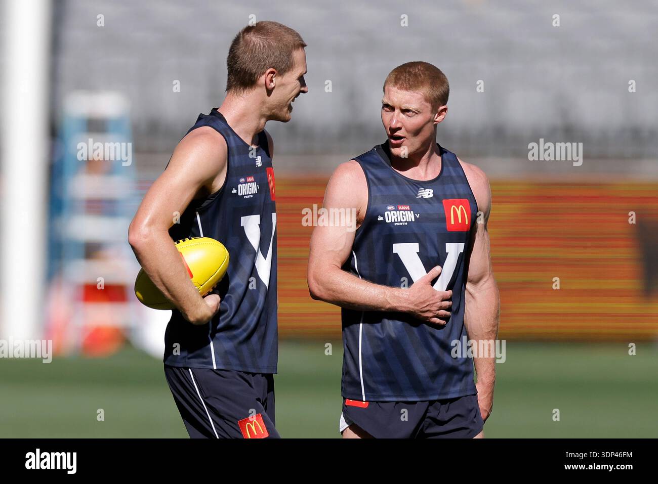 Noah Anderson and Matthew Rowell of Victoriais seen during the Captains ...