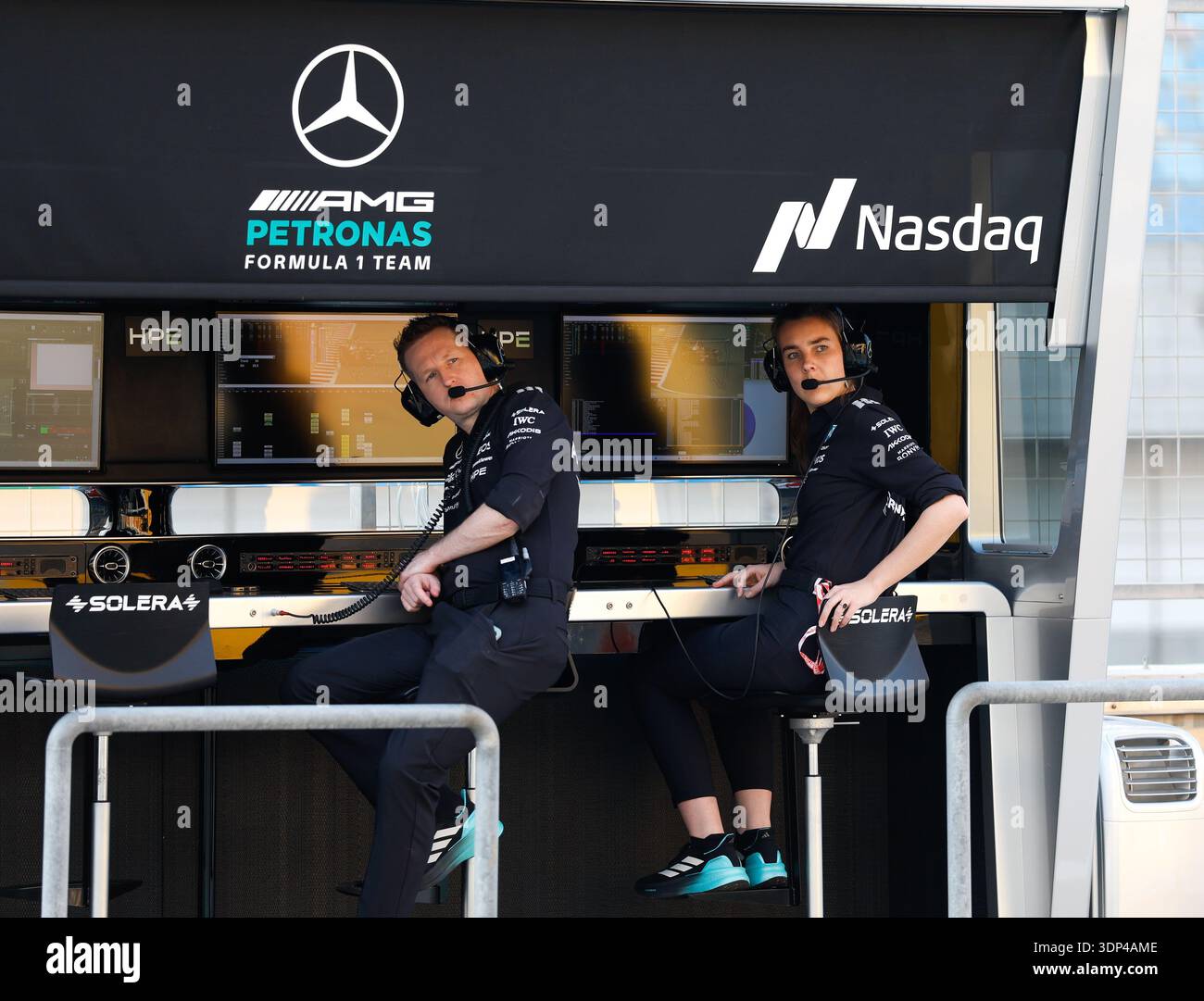 Mercedes AMG F1 Team pitwall engineers during the Formula 1 Aramco pre ...