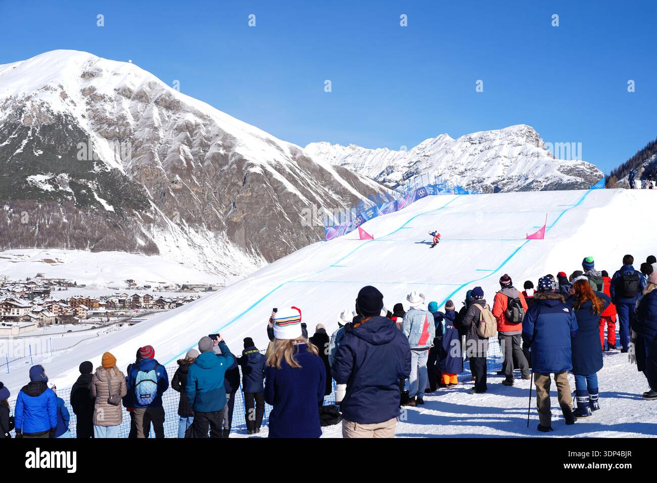 Switzerland's Aline Albrecht during the Women's Snowboard Cross seeding ...
