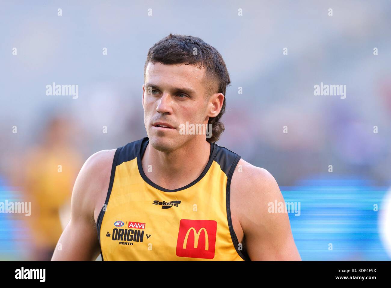 Perth, Australia. 13th Feb, 2026. Jake Waterman of Western Australia is ...