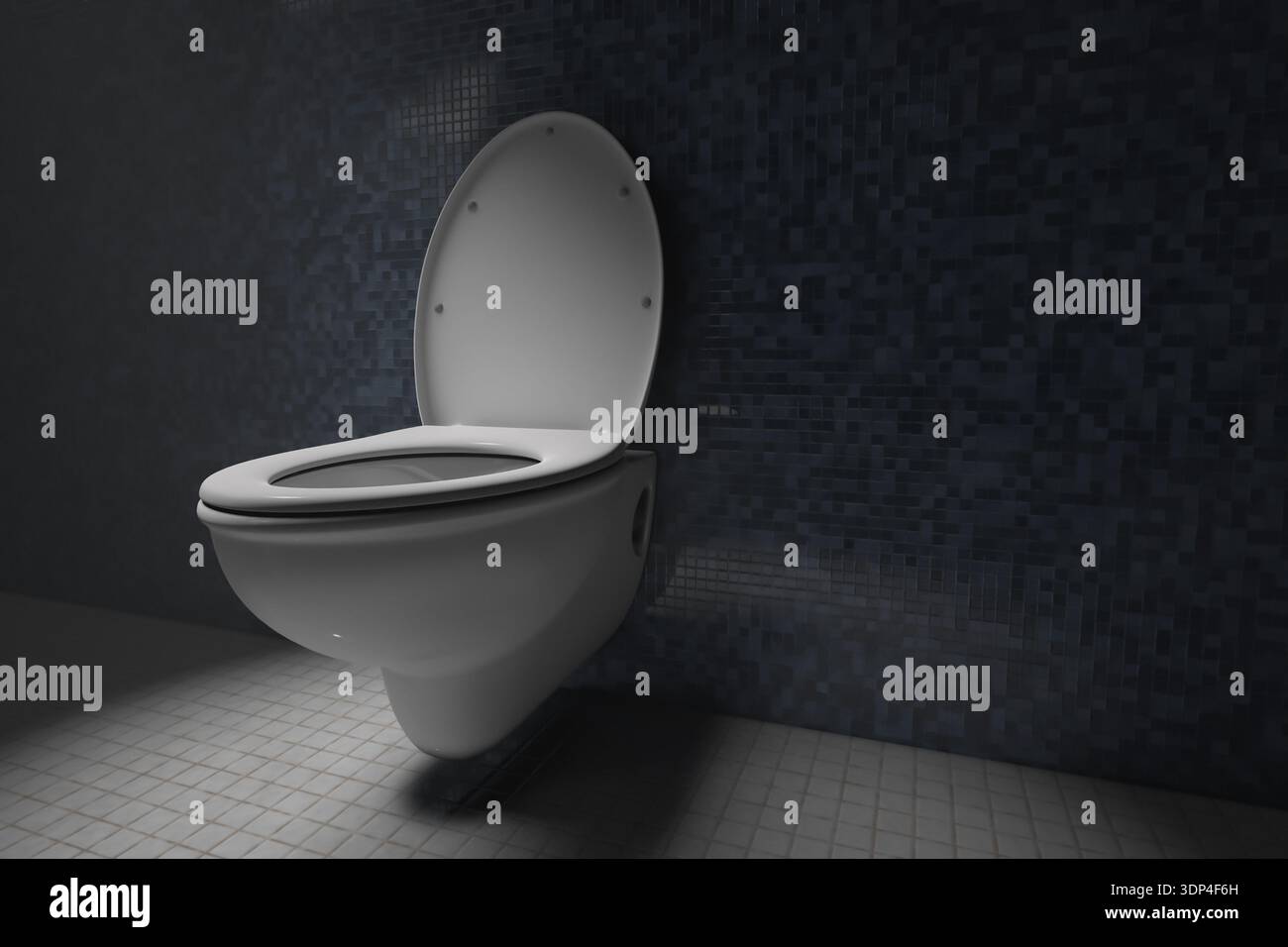 White clean ceramic toilet bowl in the washroom close-up. A place for ...