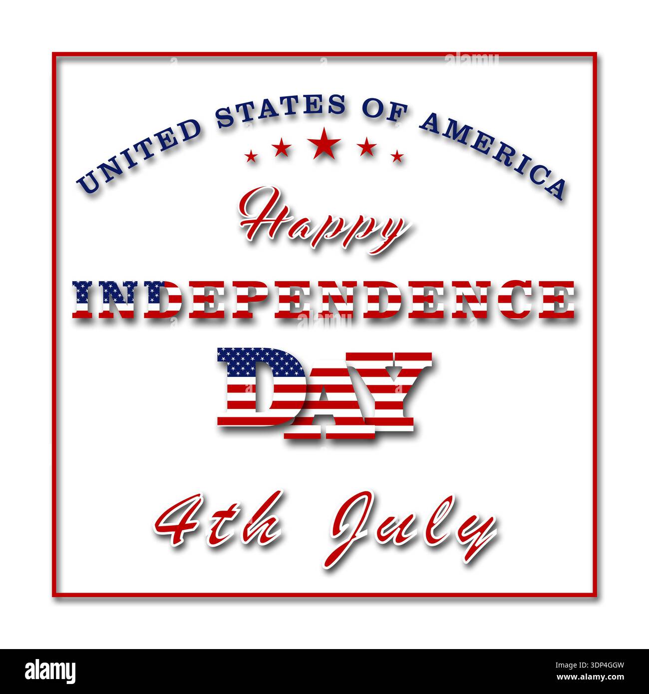 Independence Day July 4 - banner with american colors design and ...