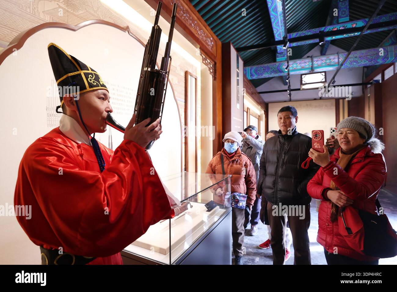 Performers play ancient instruments at the Divine Music Administration ...