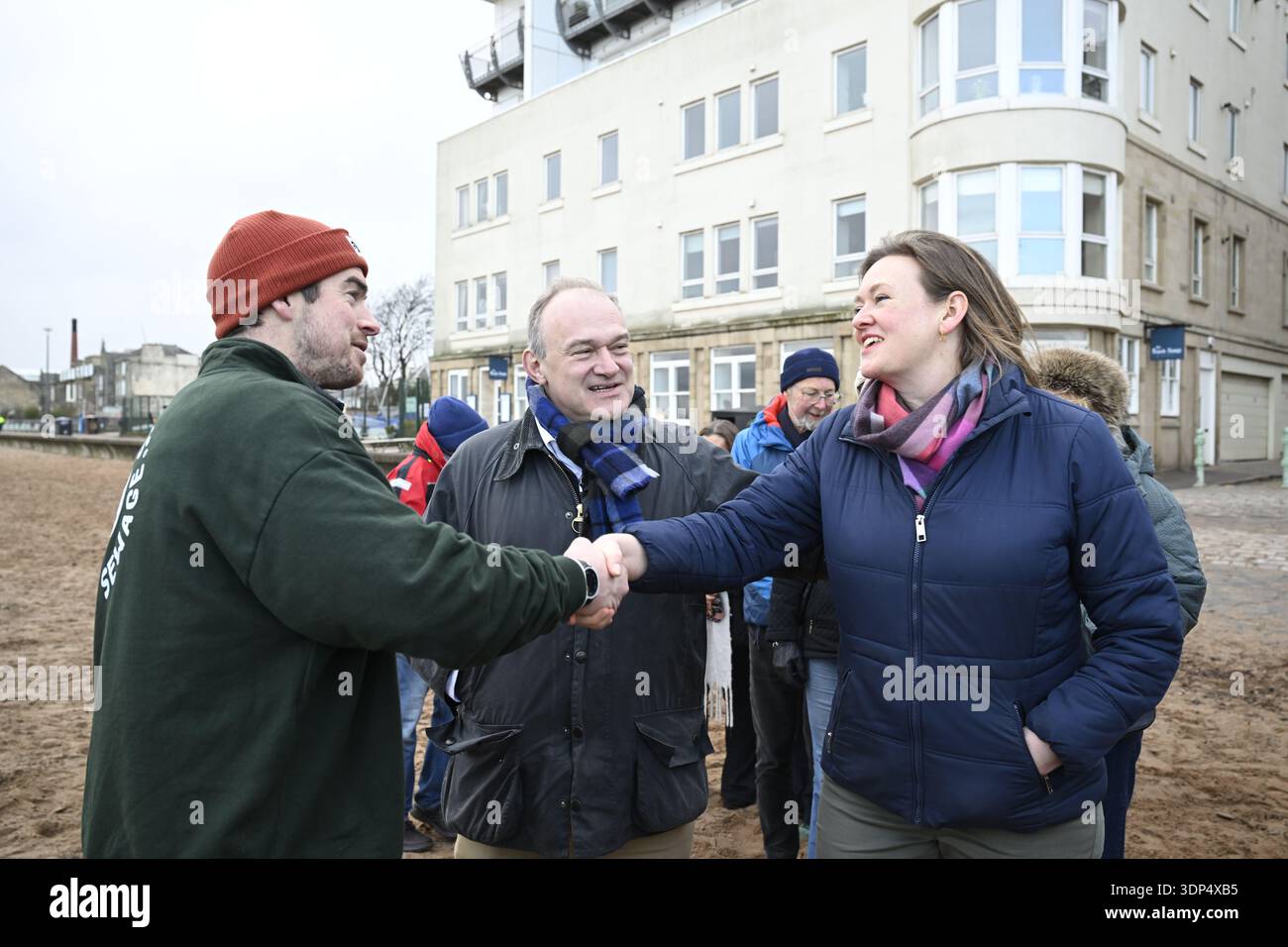 Liberal Democrat leader Sir Ed Davey and Edinburgh Northern candidate ...