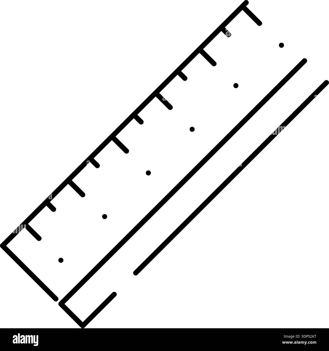 Ruler object measuring length Black and White Stock Photos & Images - Alamy