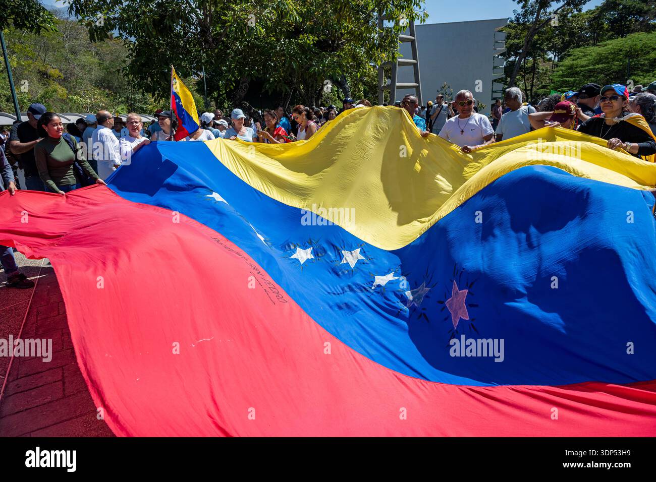 A march by students from Caracas' main universities began on February ...