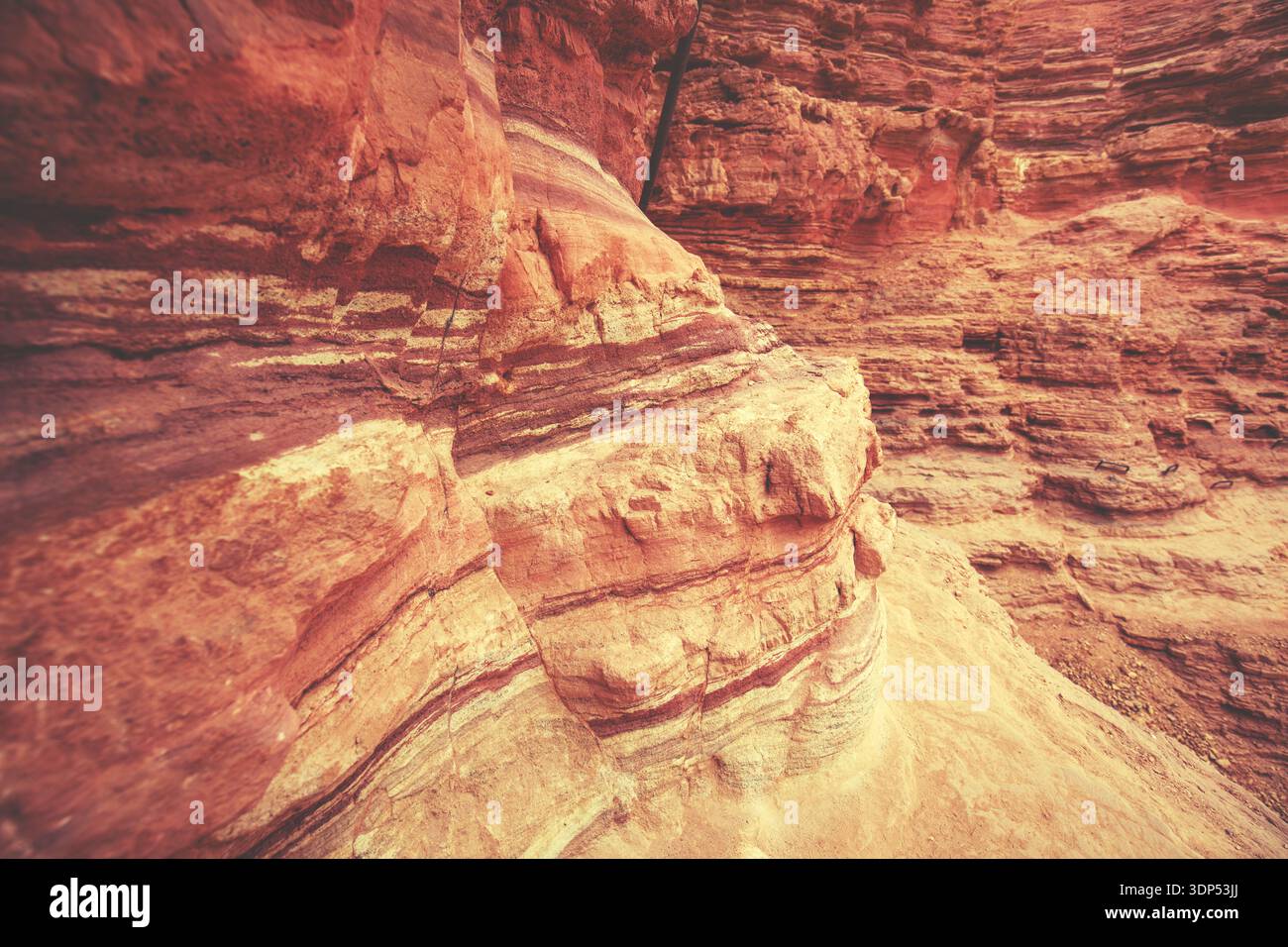 Dry riverbed, wilderness. Desert nature landscape. Sandstone texture ...