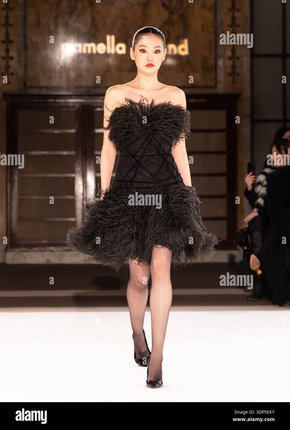 Model walks runway for Pamella Roland Fall 2026 show during FW26 ...