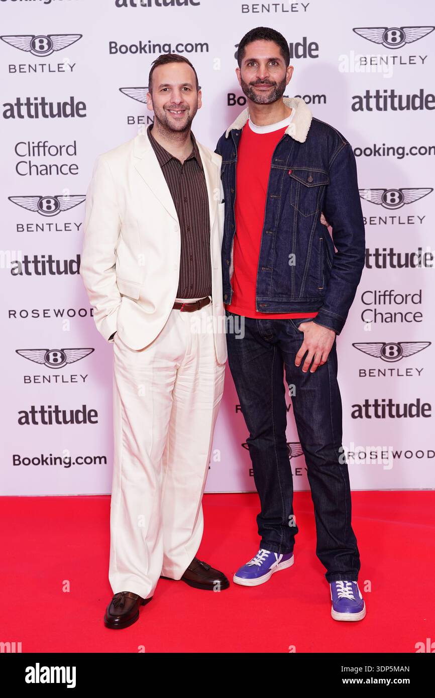 Green Party leader Zack Polanski and partner Richie Bryan attend the ...