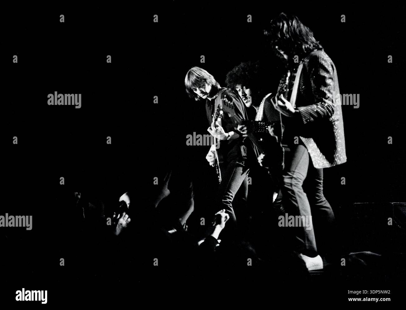STOCKHOLM 1981-02-07 Thin Lizzy on stage at Johanneshovs Isstadion ...