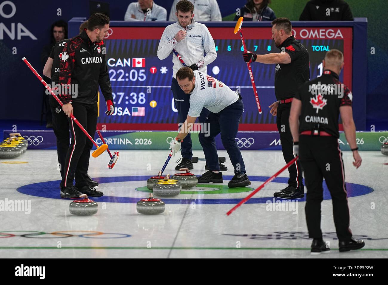 United States' Daniel Casper, and Luc Violette in action during the men ...