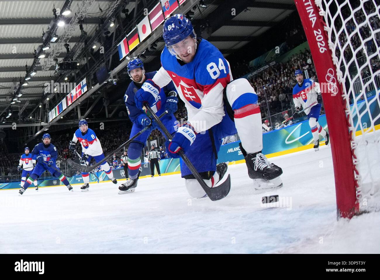 Slovakia's Pavol Regenda (84) shoots during a preliminary round match ...