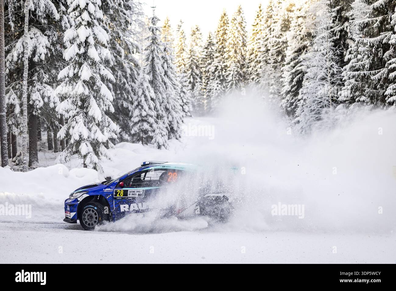 28 Tuukka KAUPPINEN, Sebastian VIRTANEN, Toyota Yaris Rally2, action ...