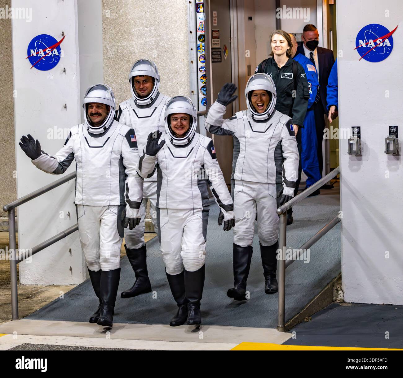 Photos of the NASA SpaceX Crew 12 Walkout Neil Armstrong O&C Building ...
