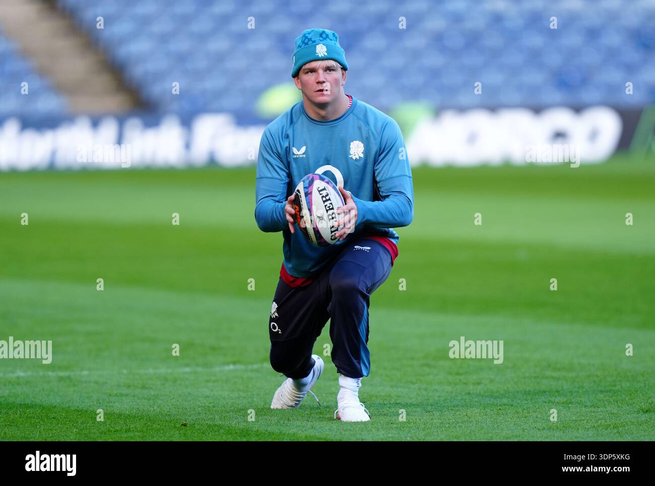 England's Henry Pollock during a team run at Scottish Gas Murrayfield ...