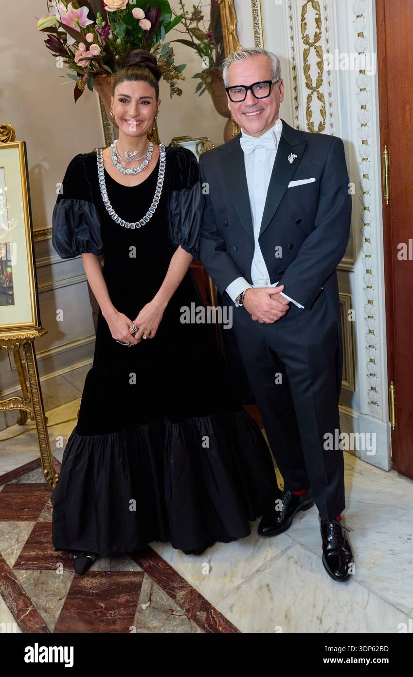 Celebrities at the Hotel Sacher before the Opera Ball 2026 in Vienna ...