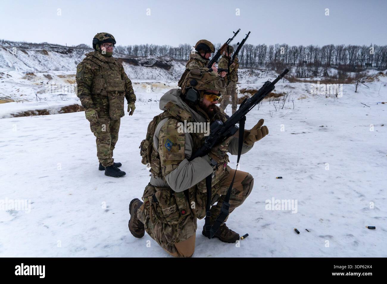Ukrainian servicemen of special police unit take part in training at ...