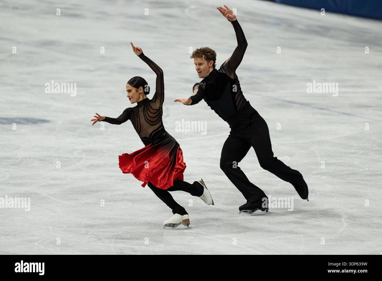 Madison Chock and Evan Bates of the United States perform during the ...