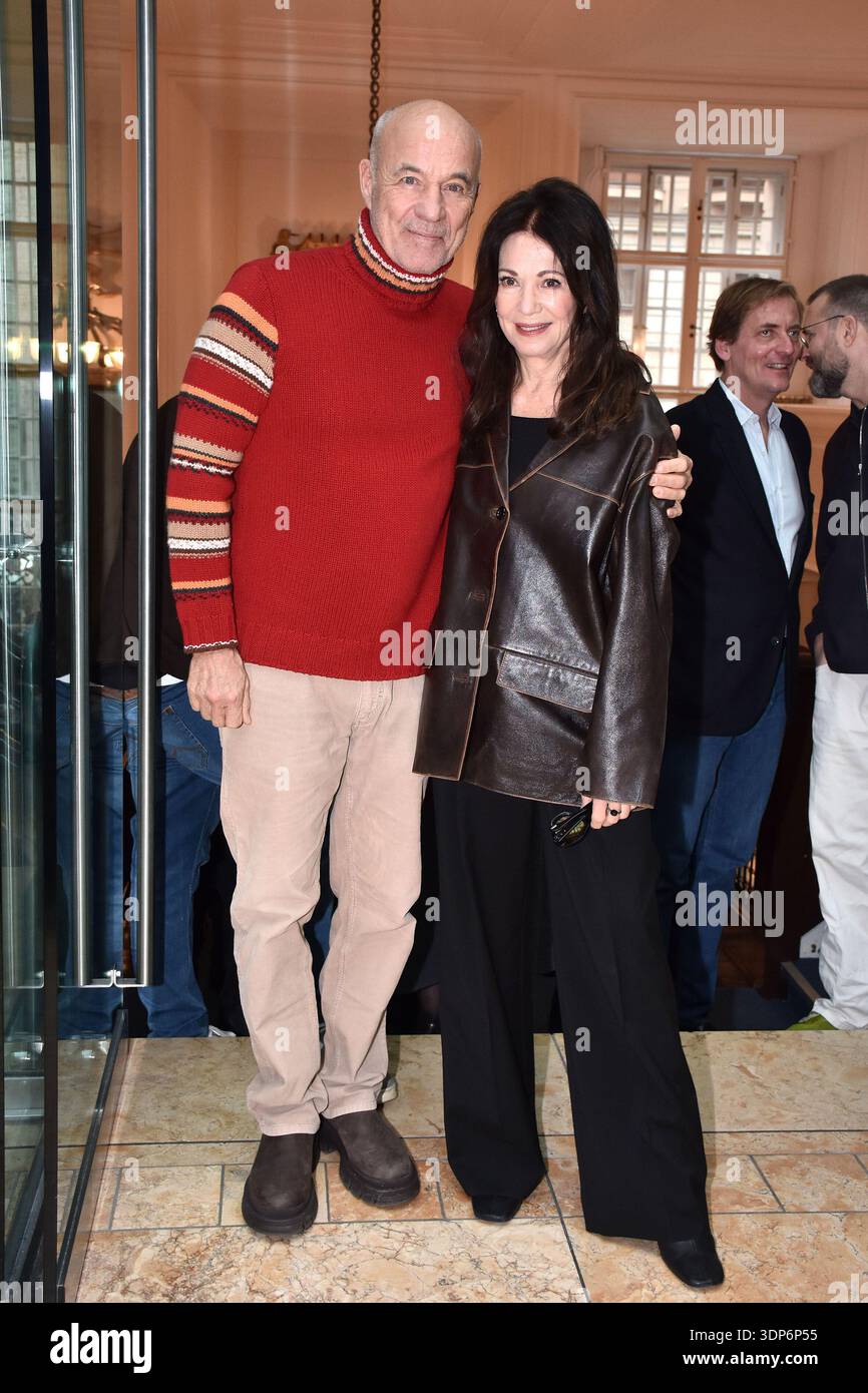 Heiner Lauterbach and Iris Berben during the FFF Bayern Reception ...