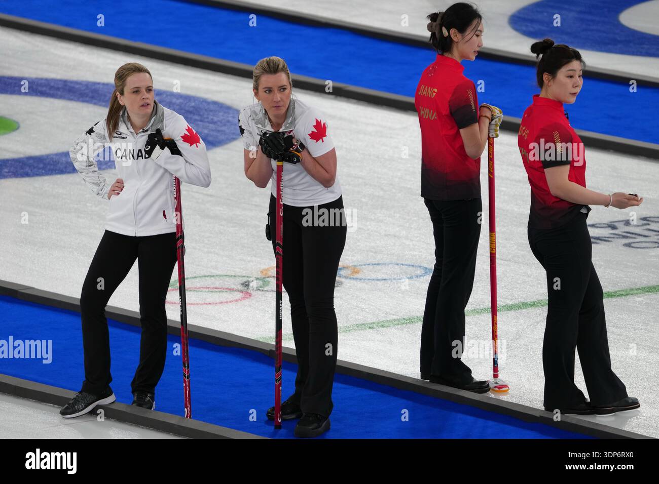 Canada's Tracy Fleury and Emma Miskew, and China's Dong Ziqi and Jiang ...