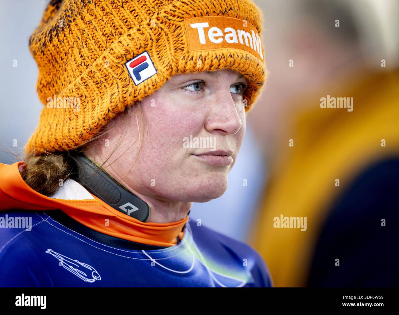 CORTINA D'AMPEZZO - Skeleton star Kimberley Bos during the first heat ...