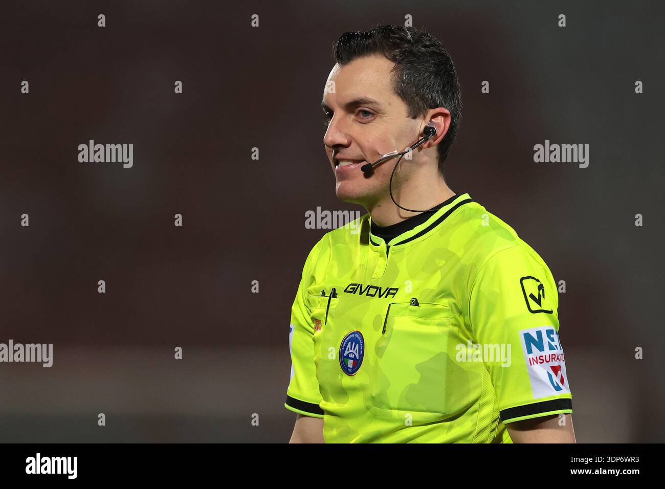 Alessandria, Italy, 12th February 2026. The Referee Ciro Aldi reacts ...