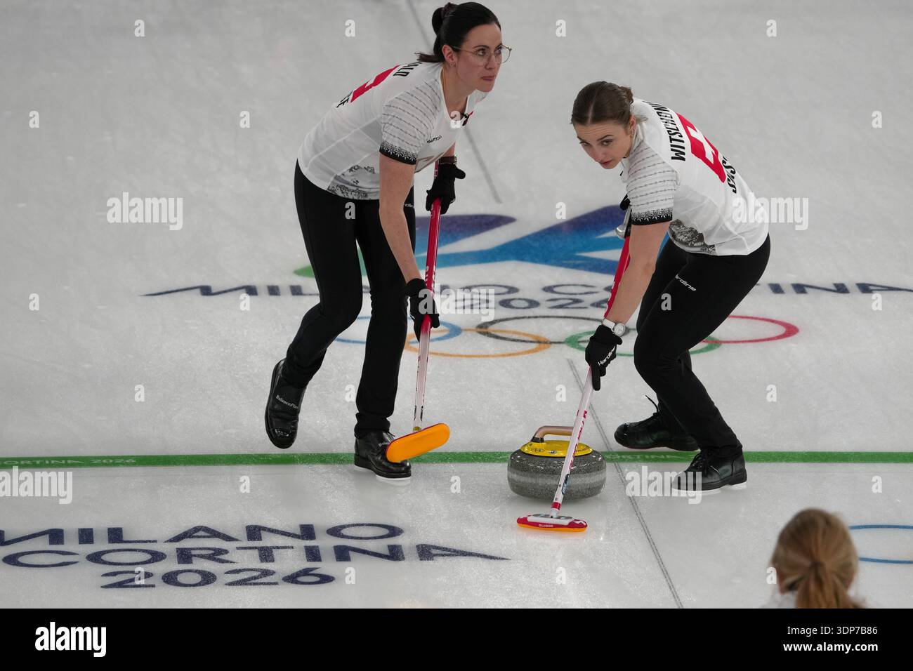 Switzerland's Selina Witschonke, and Carole Howald in action during the ...
