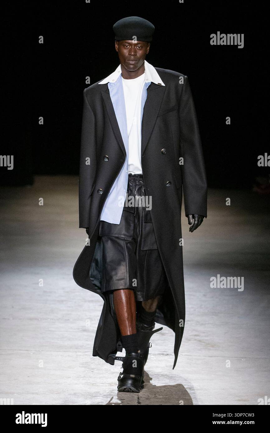 Model Alpha Dia is seen on the catwalk at the Public School fashion ...