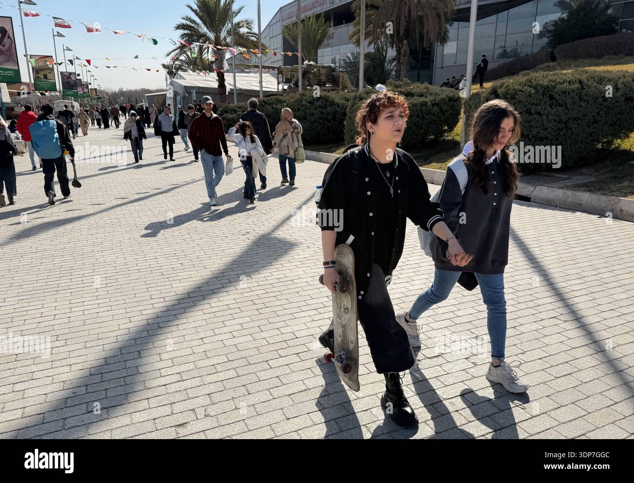 People walk by the Islamic Revolution & Holy Defense Museum in Tehran ...