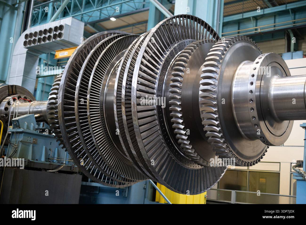 View of an Arabelle Solutions steam turbine rotor for nuclear use at ...