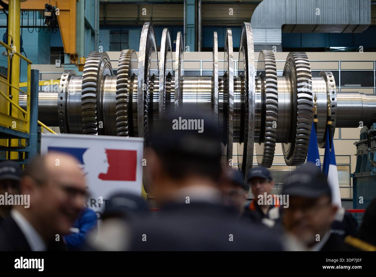 View of an Arabelle Solutions steam turbine rotor for nuclear use at ...