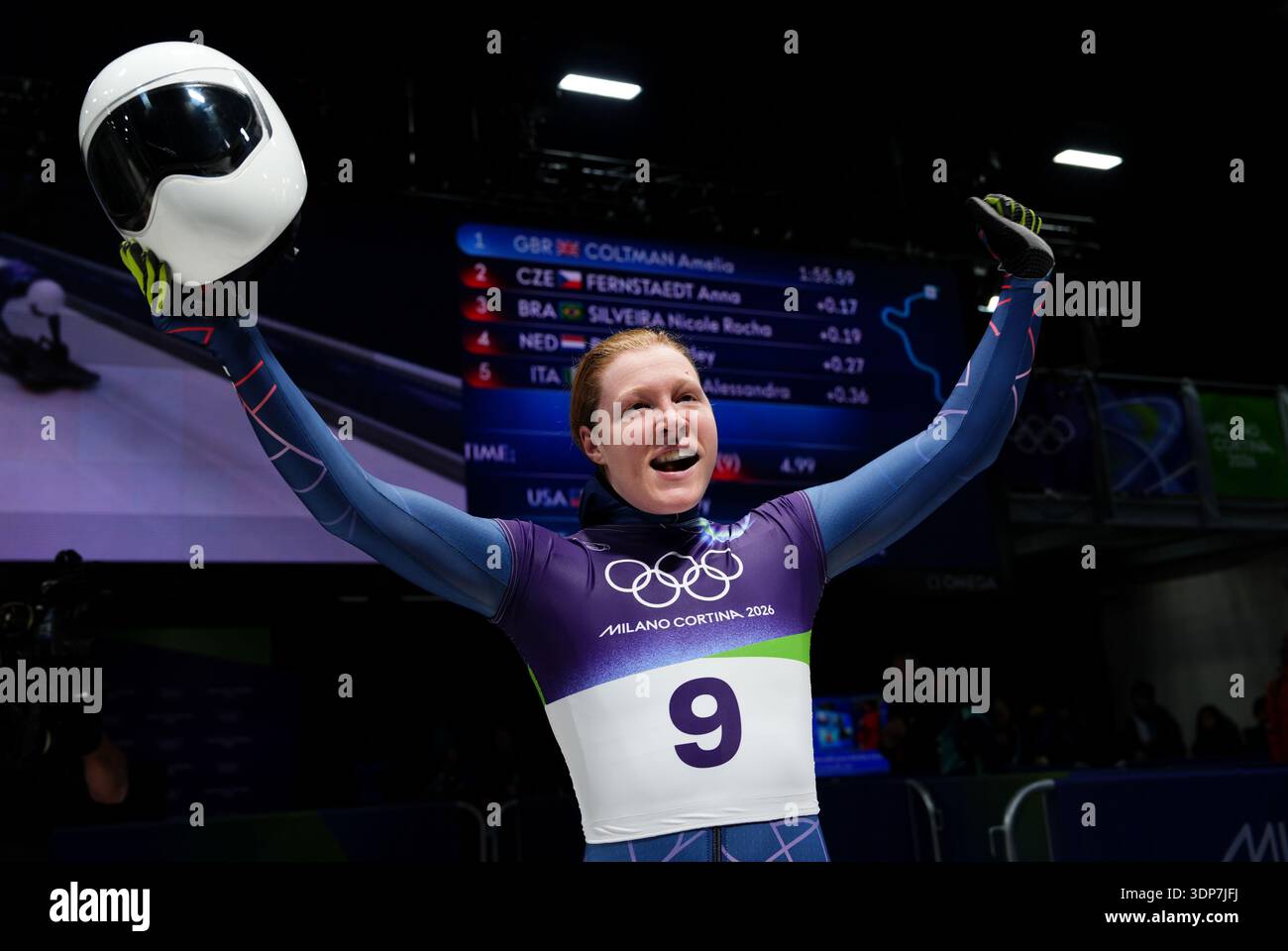 Great Britain's Amelia Coltman celebrates after heat two of the Women's ...